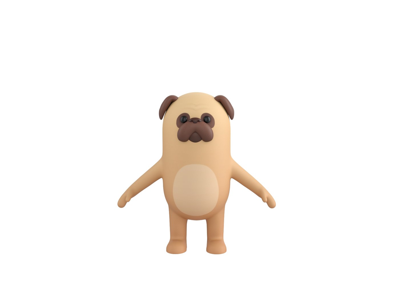 3D Rigged Pug Dog Character Model - TurboSquid 2021148