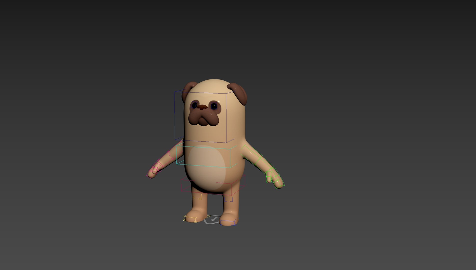 3D Rigged Pug Dog Character model - TurboSquid 2021148