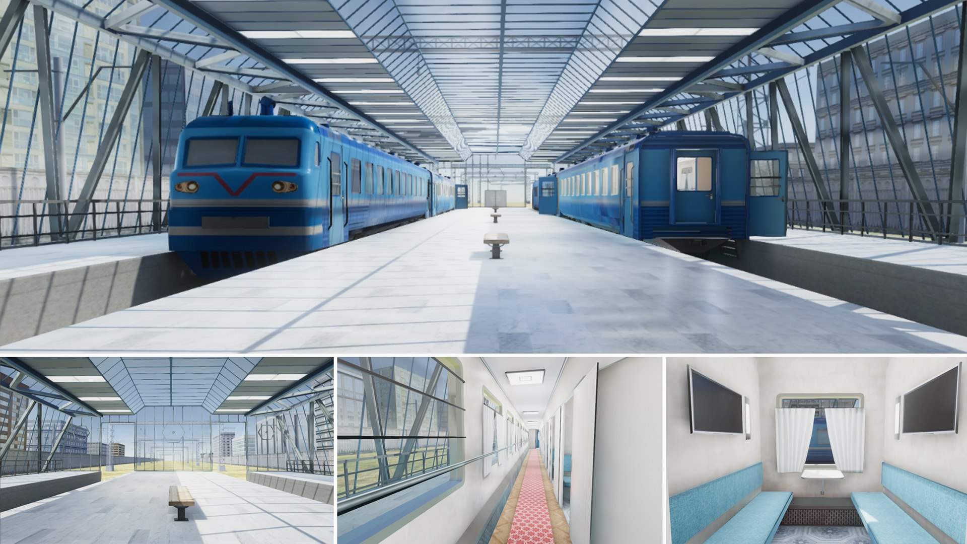 3D Train Passenger And Train Station 01 - TurboSquid 2203809