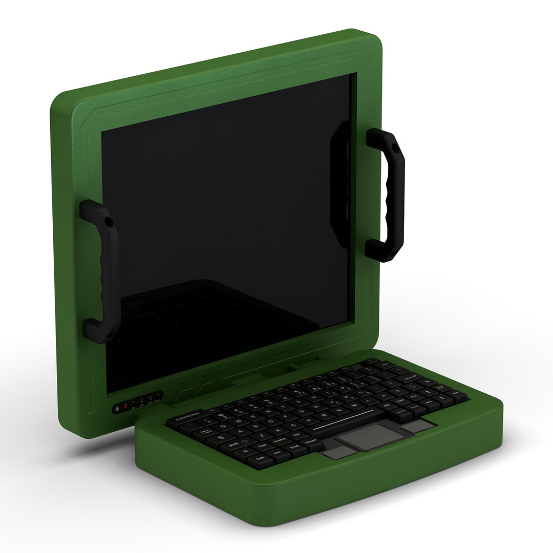3d model of military laptops