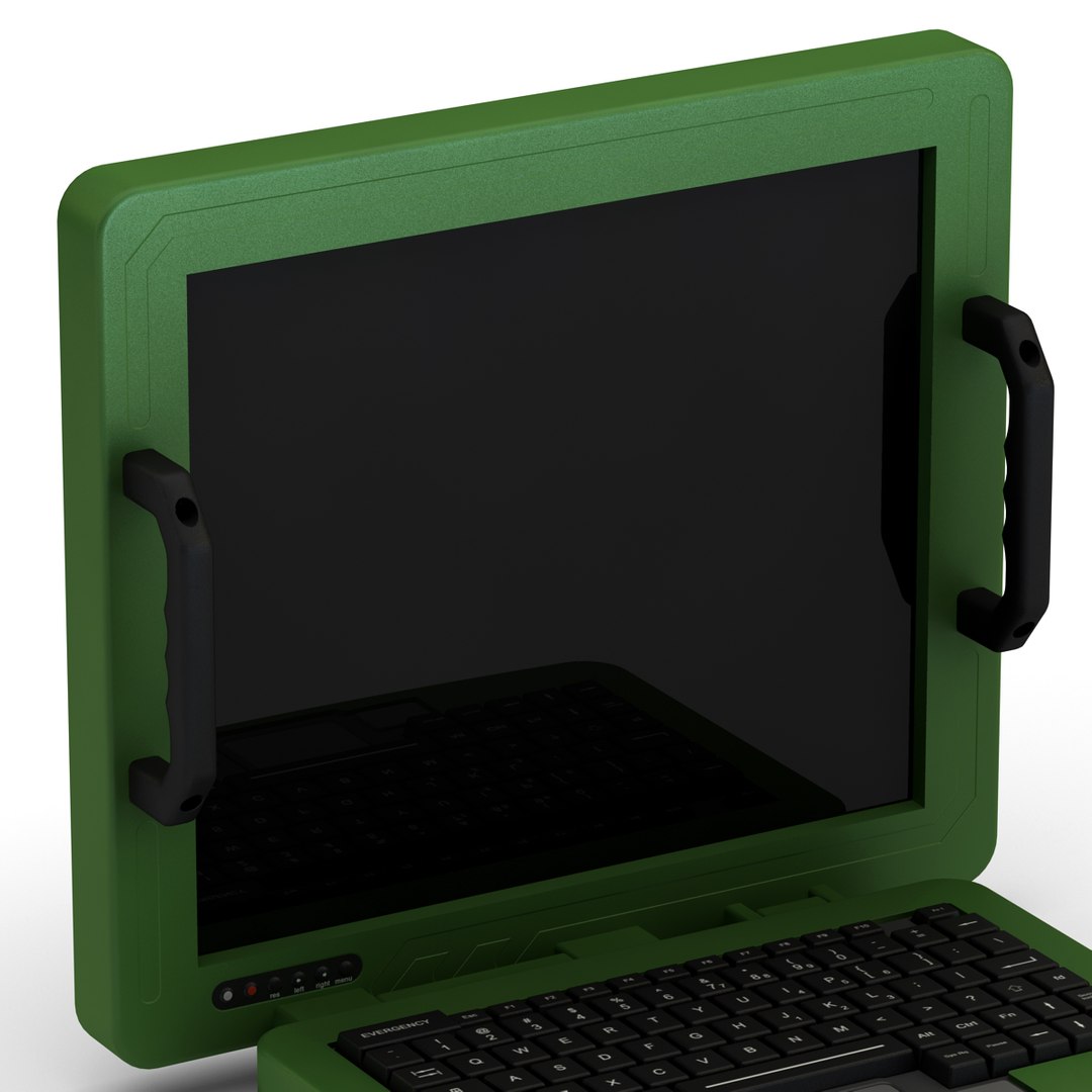 3d model of military laptops