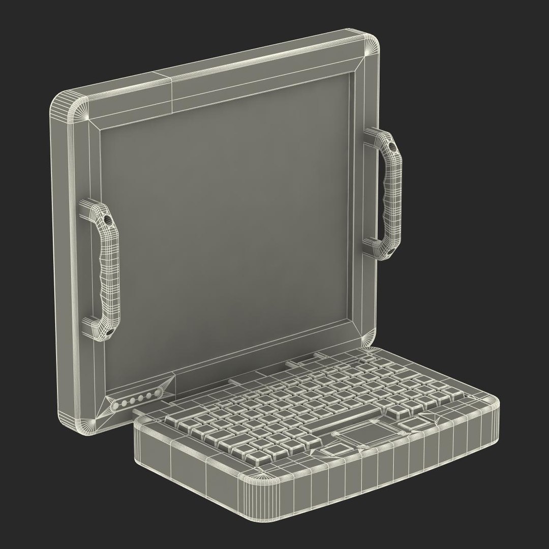 3d model of military laptops
