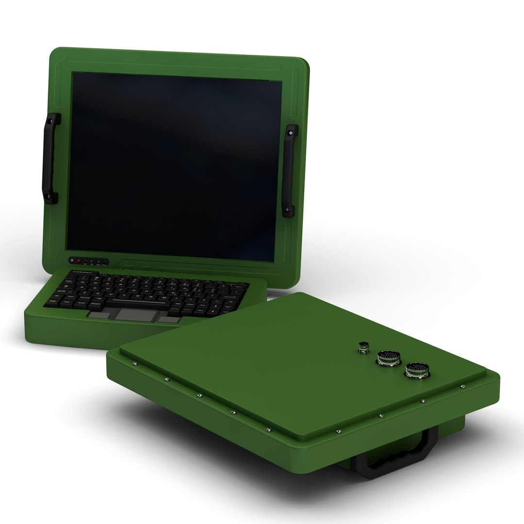 3d model of military laptops