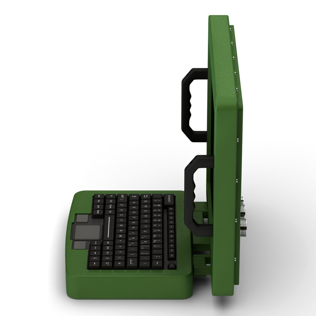 3d model of military laptops