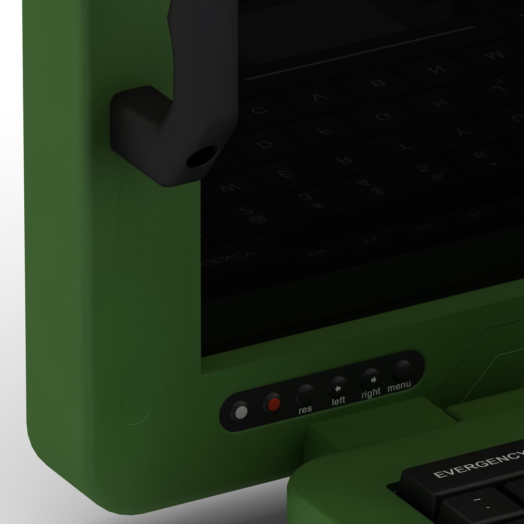 3d model of military laptops