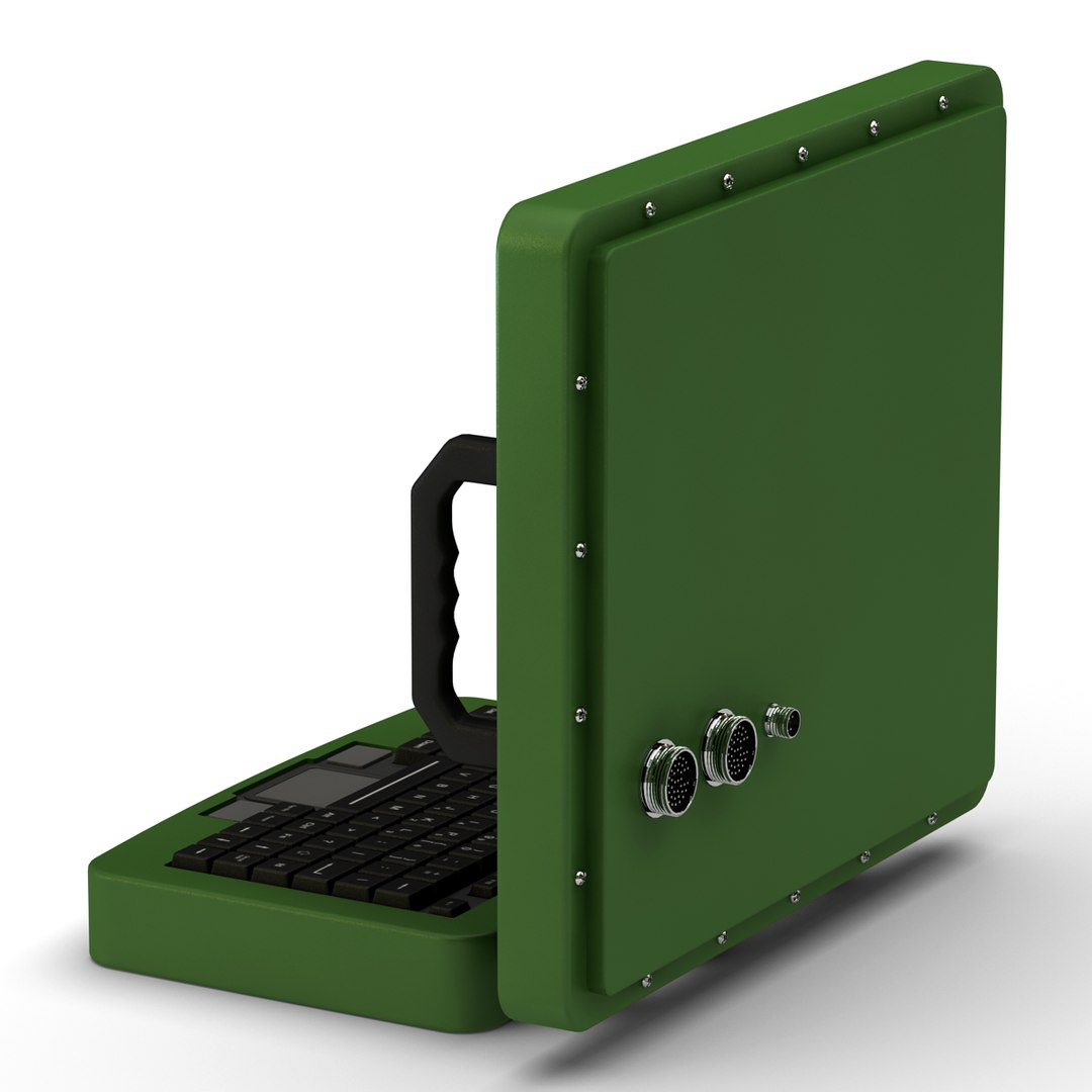3d model of military laptops