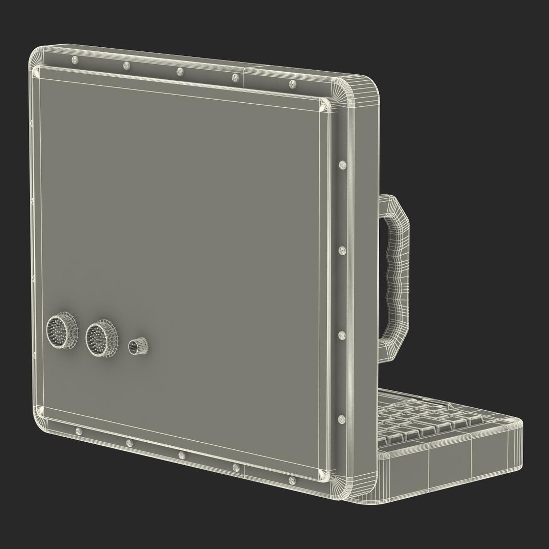 3d model of military laptops