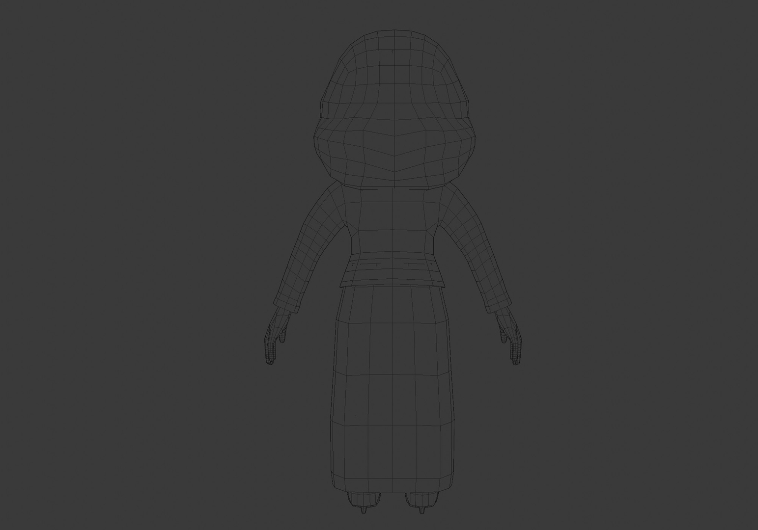 3D lovely cartoon grandma model - TurboSquid 1930003