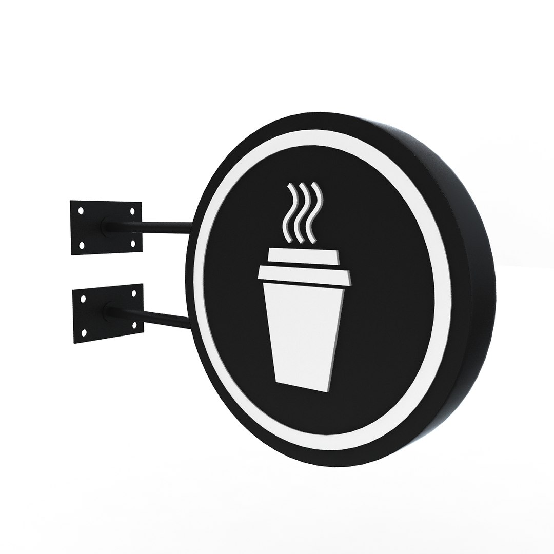 Coffee Sign 3D Model - TurboSquid 1381790