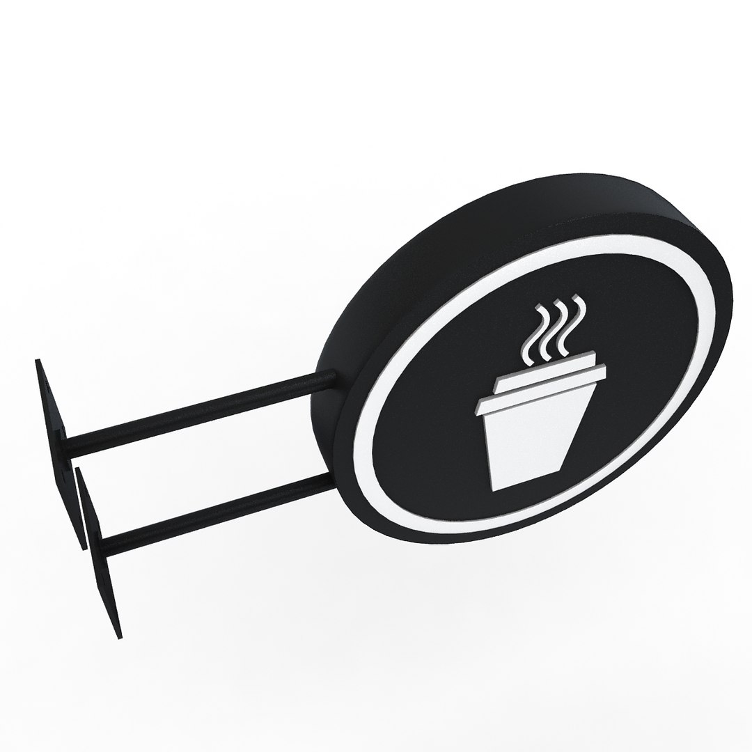 Coffee Sign 3D Model - TurboSquid 1381790