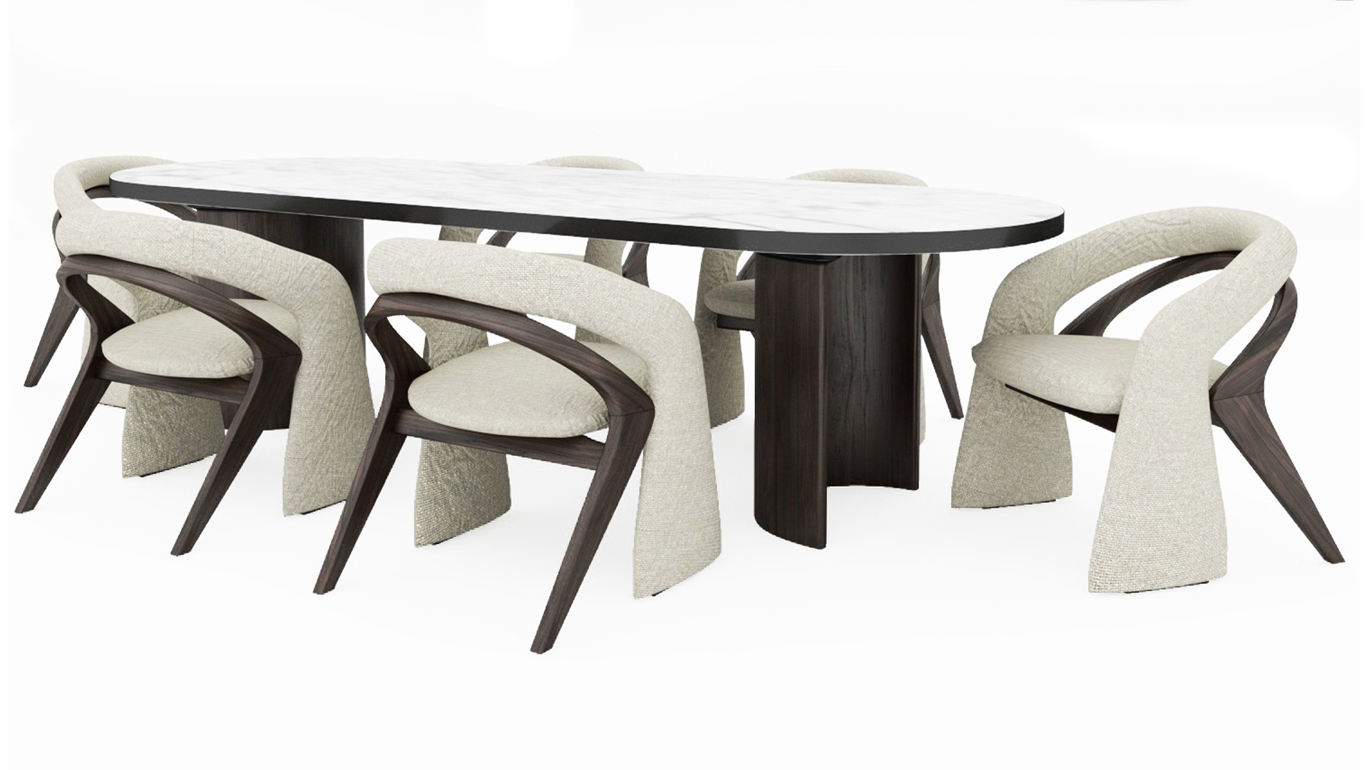 Olga Chair And Blevio Table 3D Model - TurboSquid 2220027