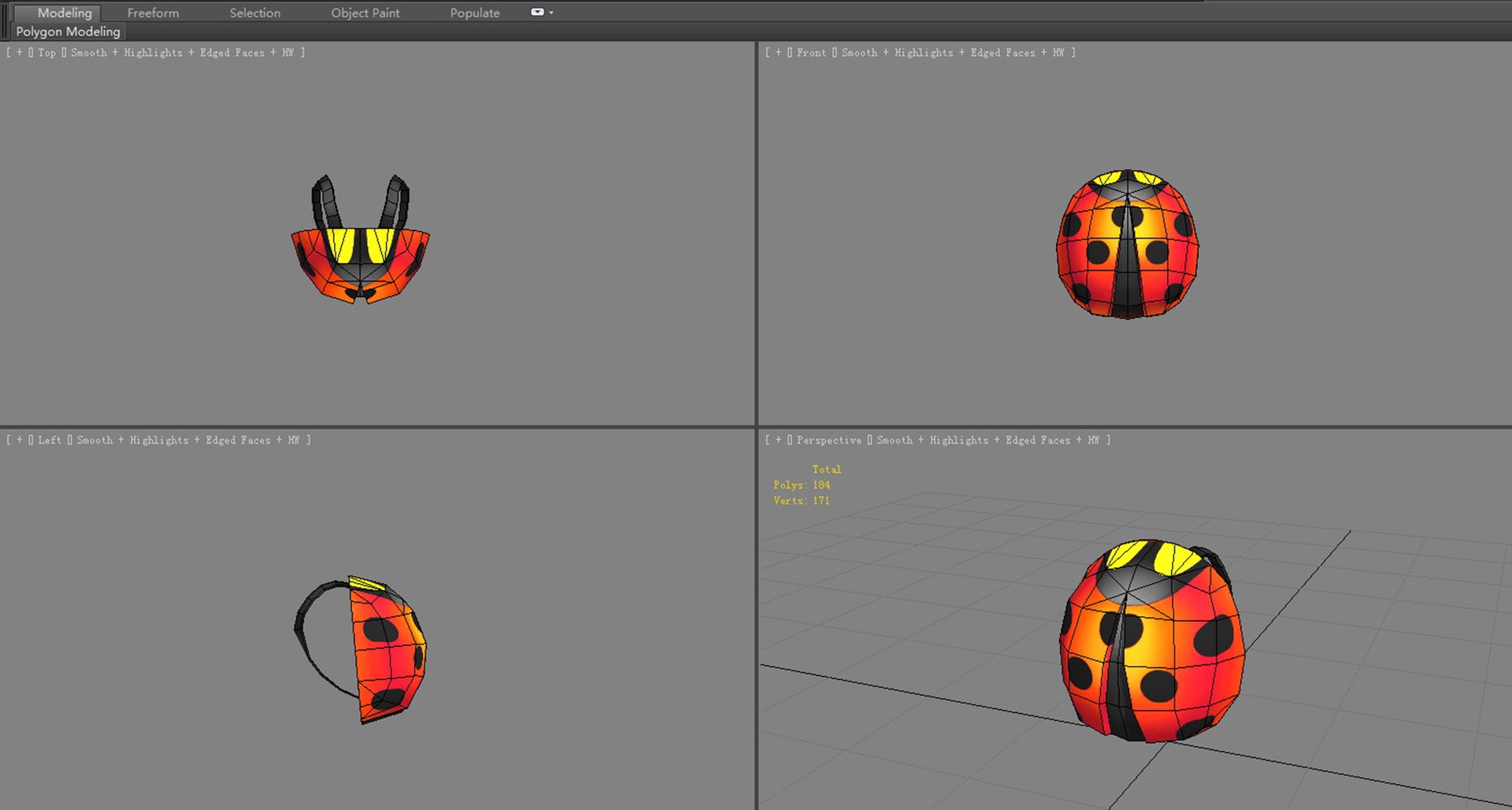 Cartoon Children School Bag - Ladybug Backpack 3D Model - TurboSquid ...