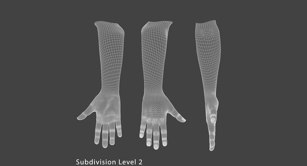 rig hand male 3d c4d