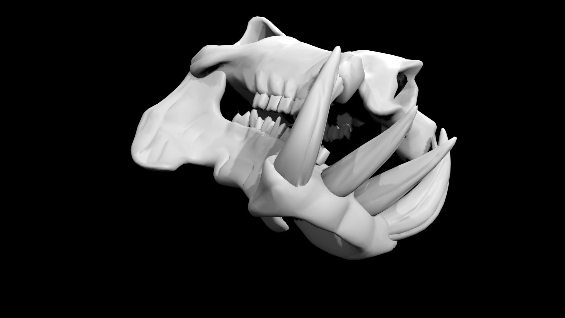 3D Rigged Hippo Skull Model - TurboSquid 1853937