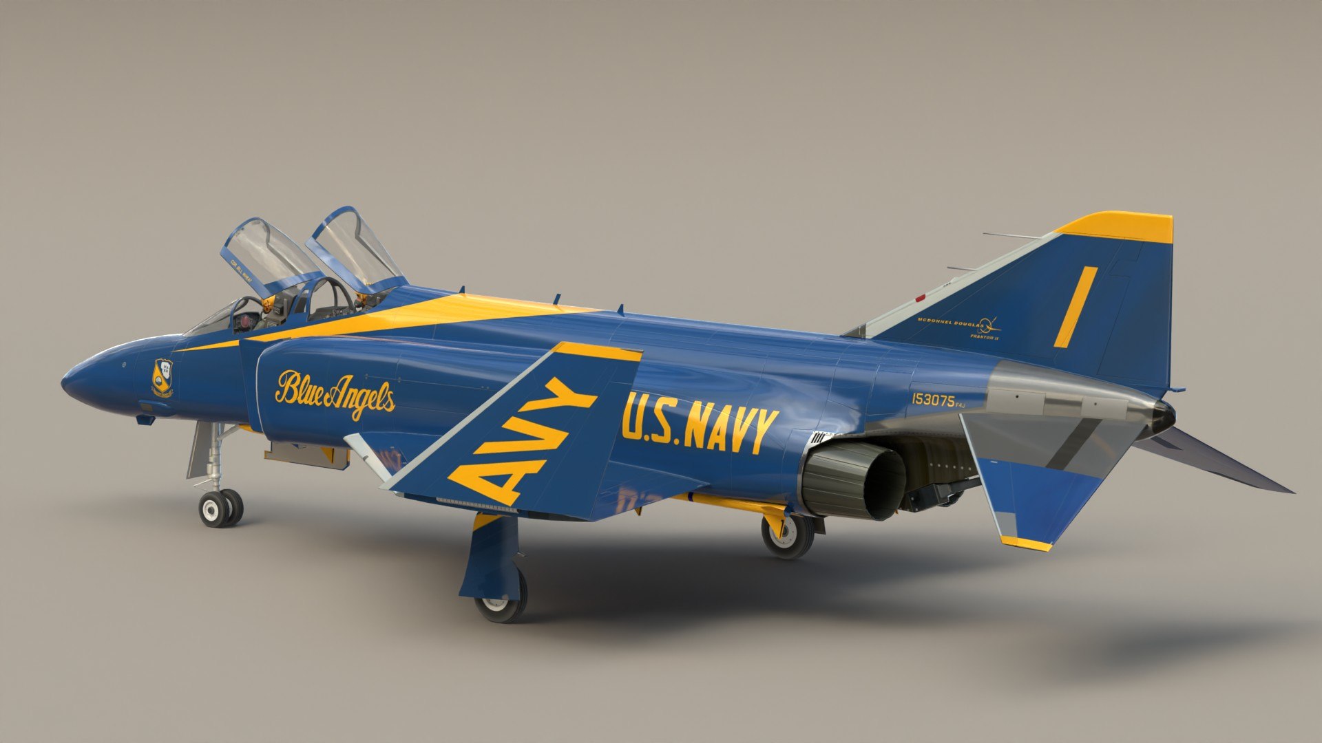 Blue Angels Phantom II SC 3D Model - TurboSquid 2359877