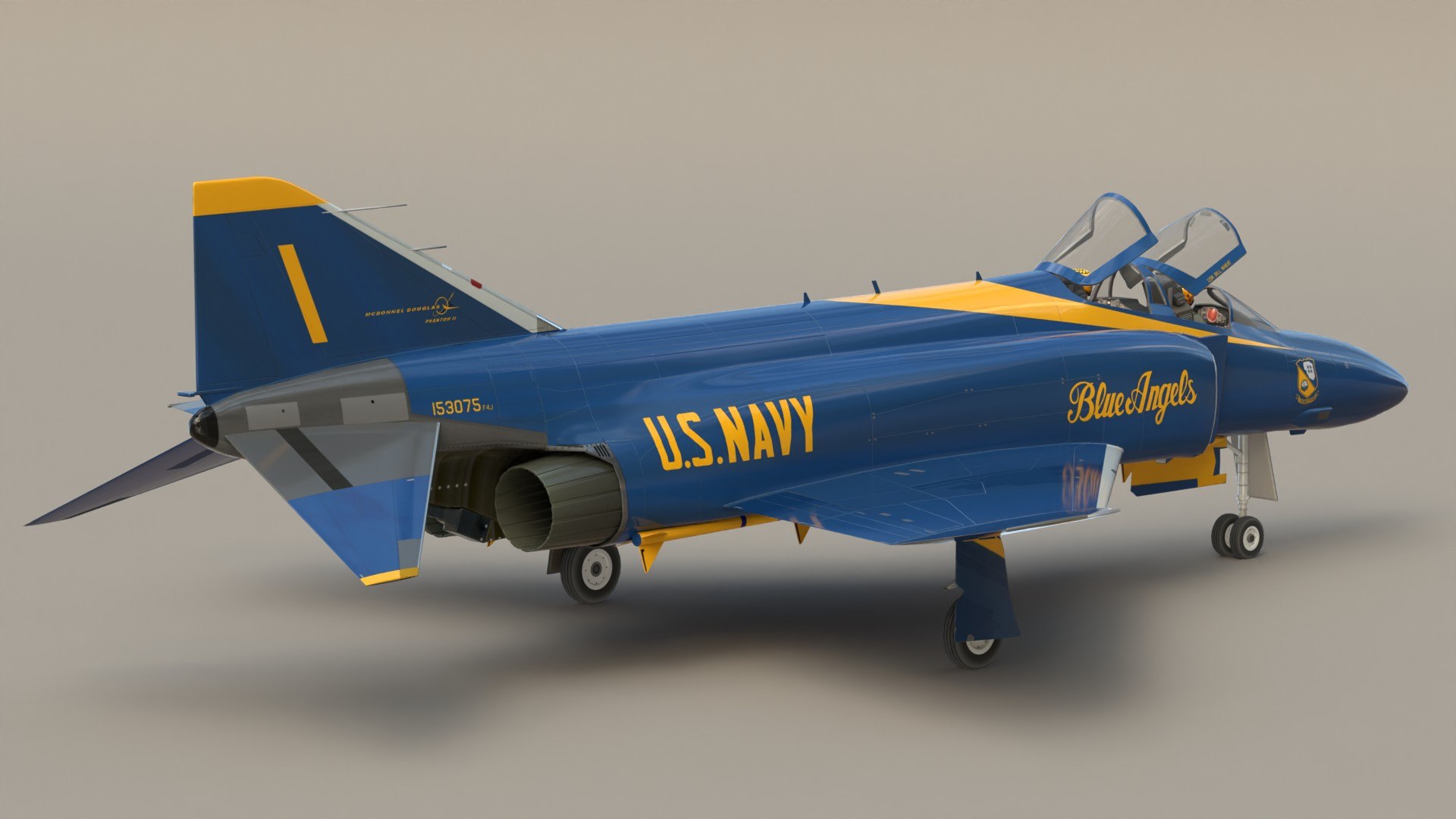 Blue Angels Phantom II SC 3D Model - TurboSquid 2359877