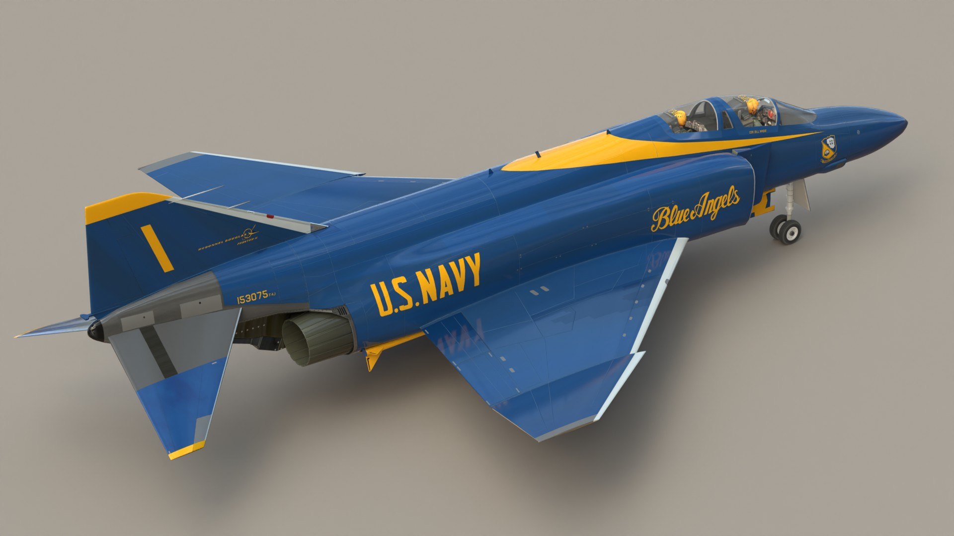 Blue Angels Phantom II SC 3D Model - TurboSquid 2359877