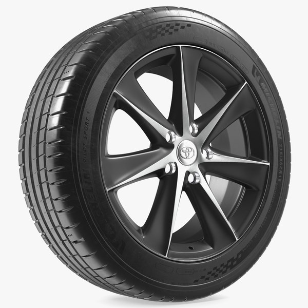 Toyota Car Wheel Rim Carrying Michelin Tire Modelo 3D - TurboSquid 2058208