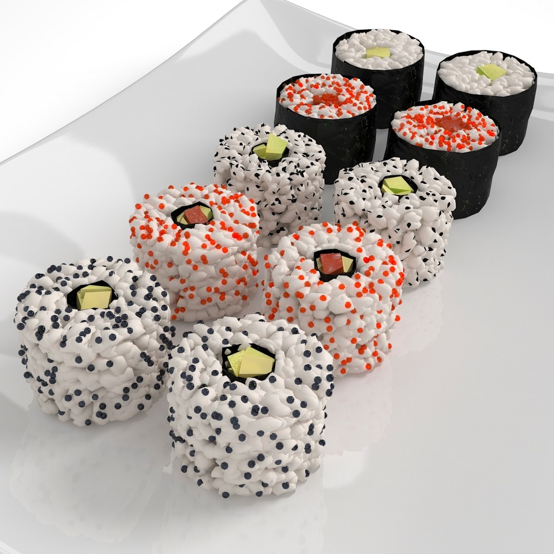 3ds max sushi rolls
