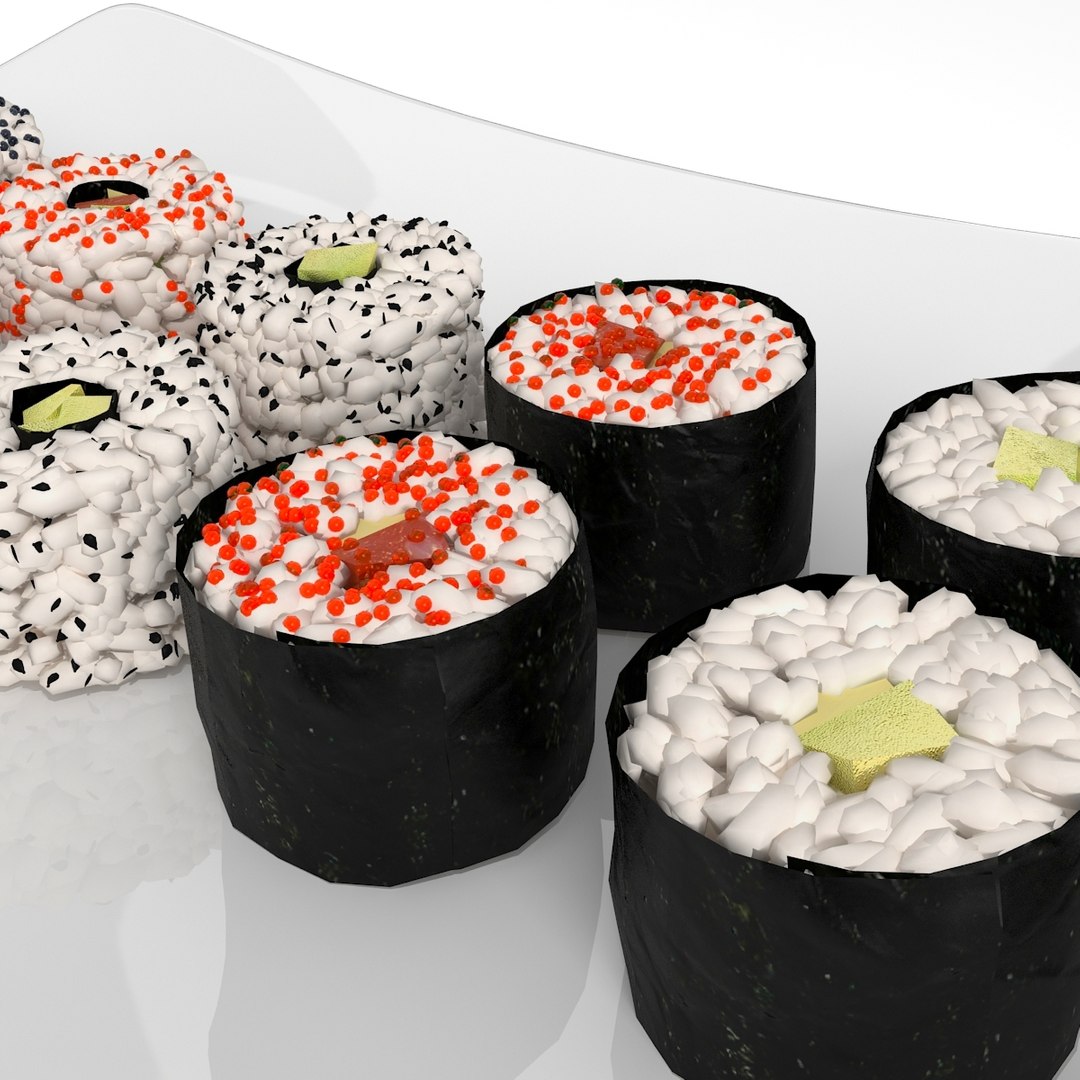 3ds max sushi rolls