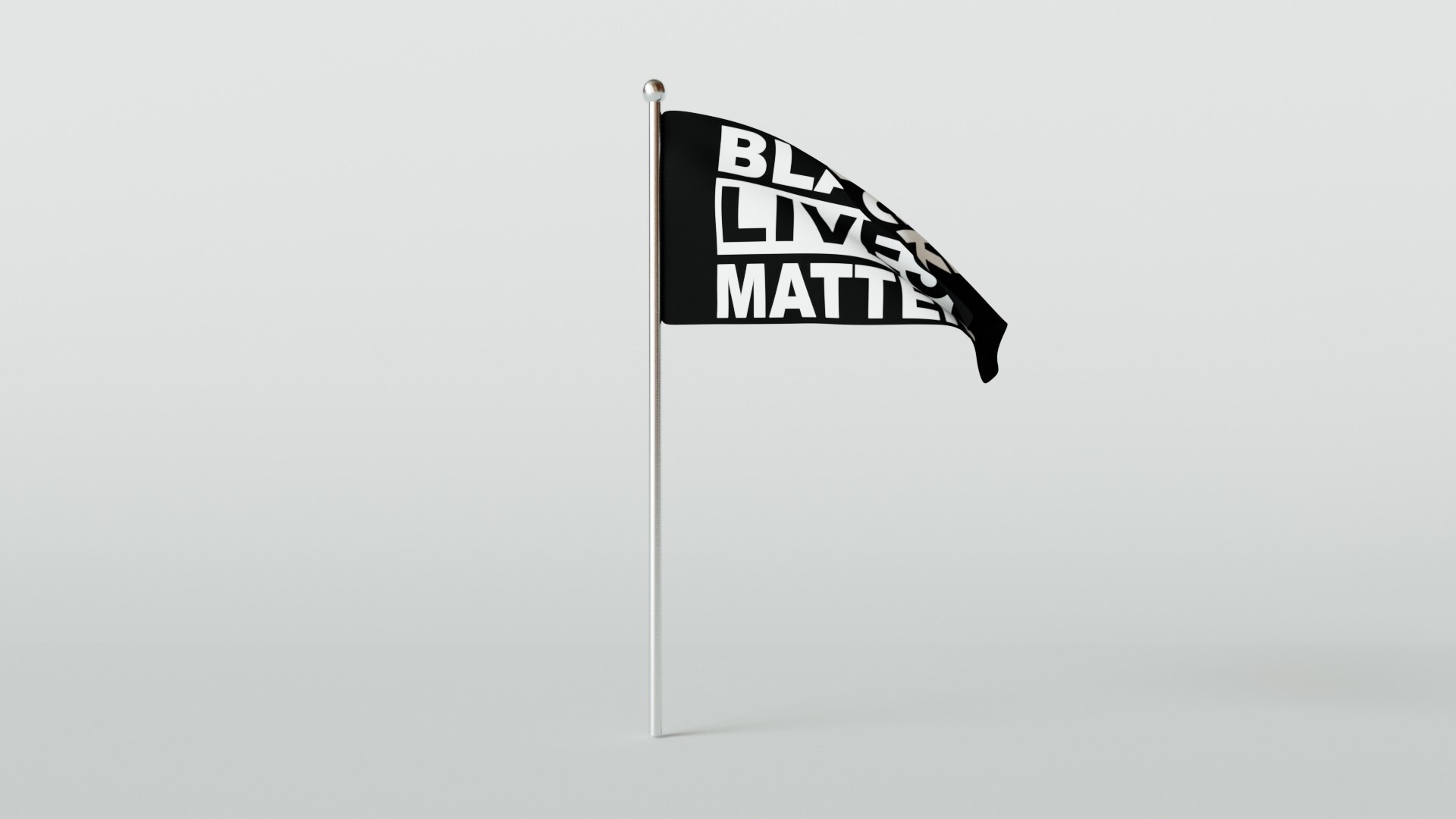 3D Black Lives Matter - BLM Flag Animated With Texture Model ...