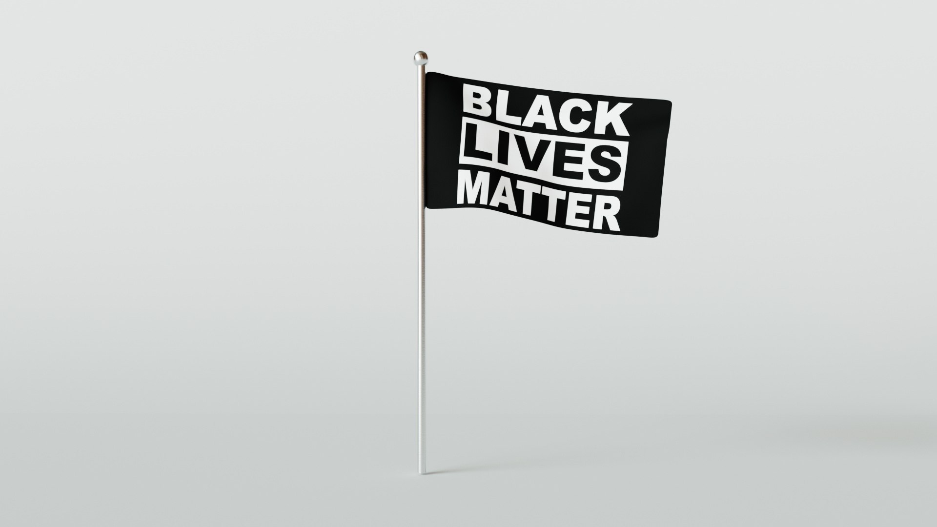 3D Black Lives Matter - BLM Flag Animated With Texture Model ...