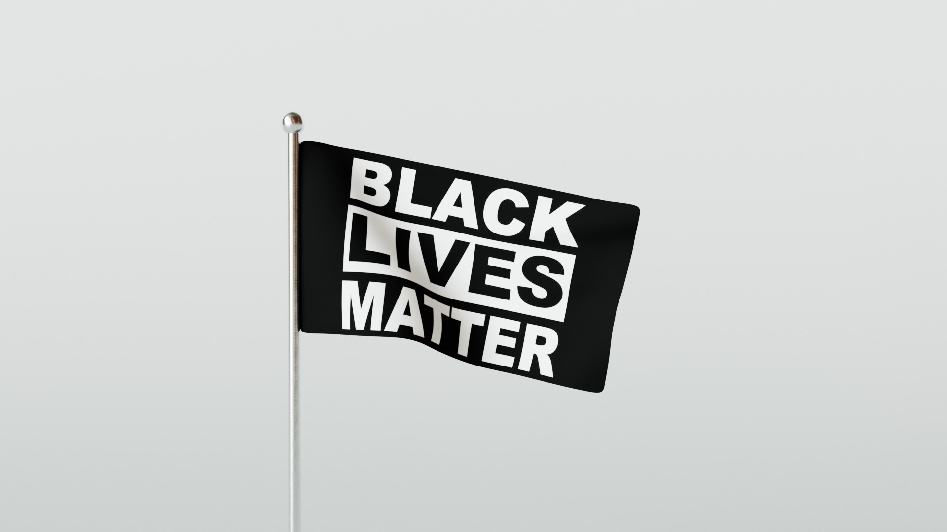 3D Black Lives Matter - BLM Flag Animated With Texture Model ...