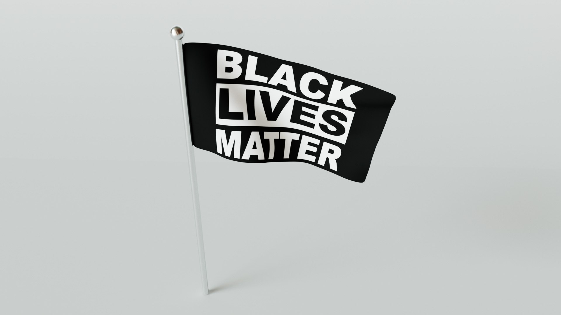 3D Black Lives Matter - BLM Flag Animated With Texture Model ...