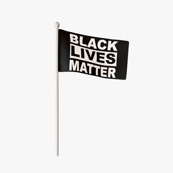 3D Black Lives Matter - BLM Flag Animated with Texture model ...
