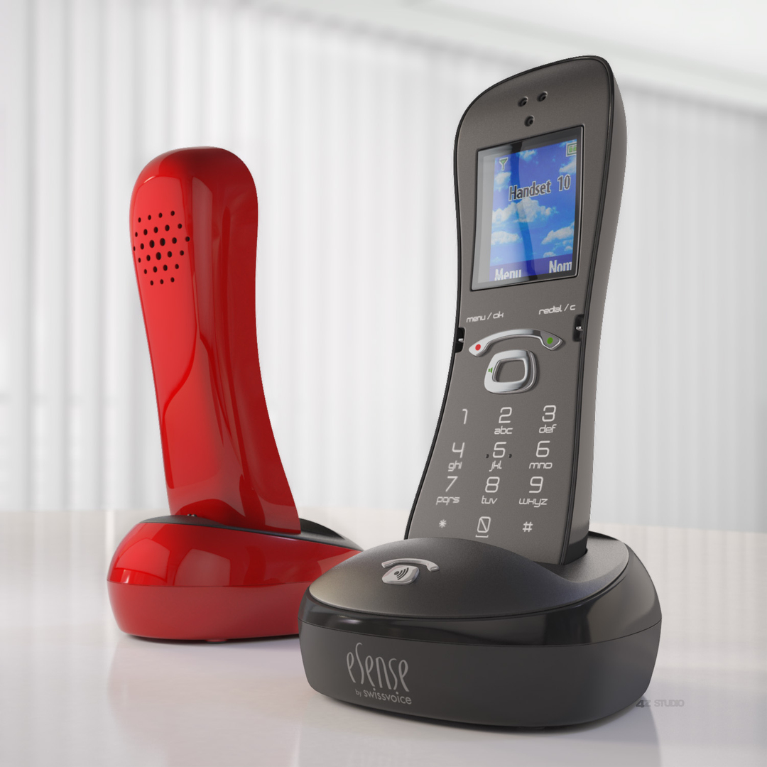 3d model swissvoice esense cordless phone