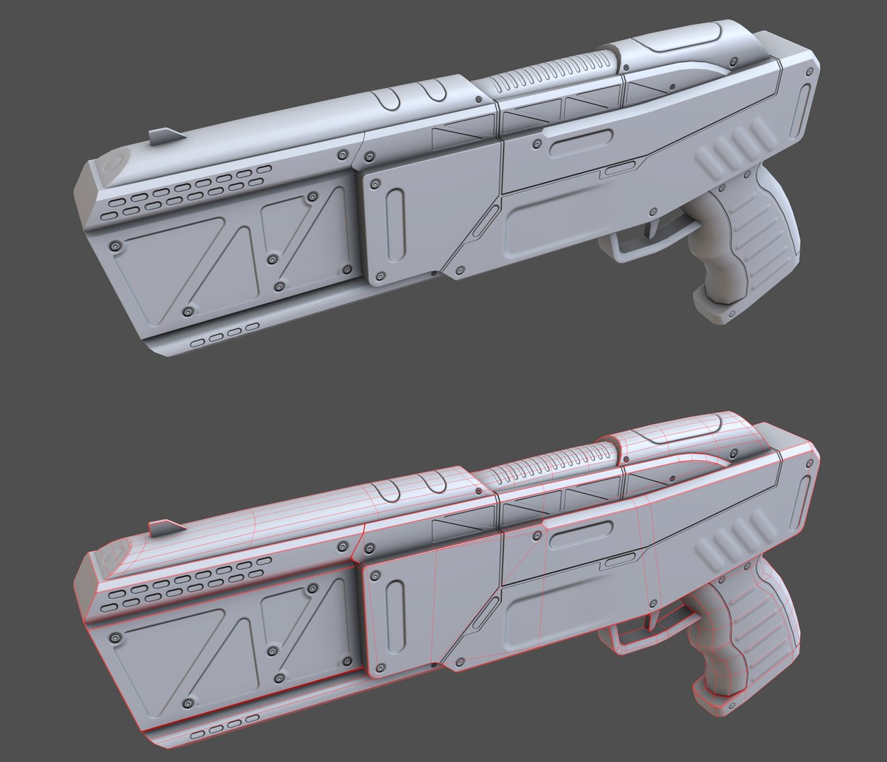 Light Laser Pistol Gun Fbx