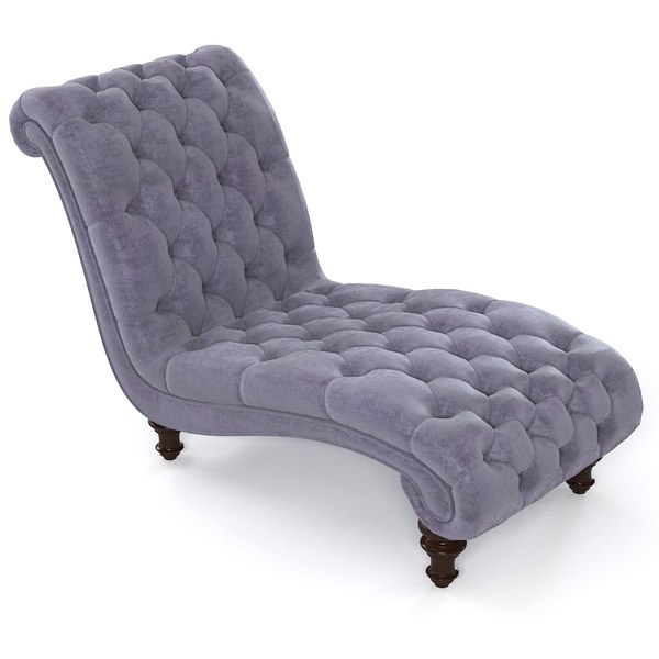 tufted chaise lounge 3ds