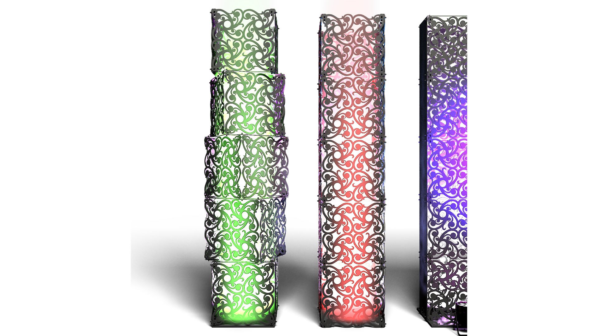 3D Stage Decor 10 - Modular Wall Column - TurboSquid 2063467