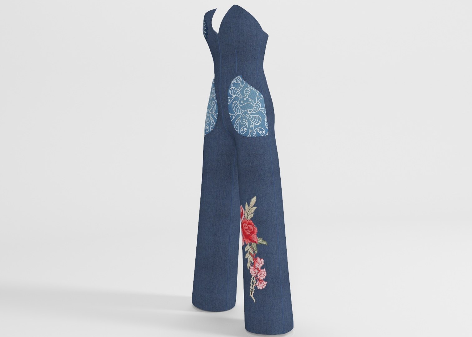 Denim overalls 3D model - TurboSquid 1571564