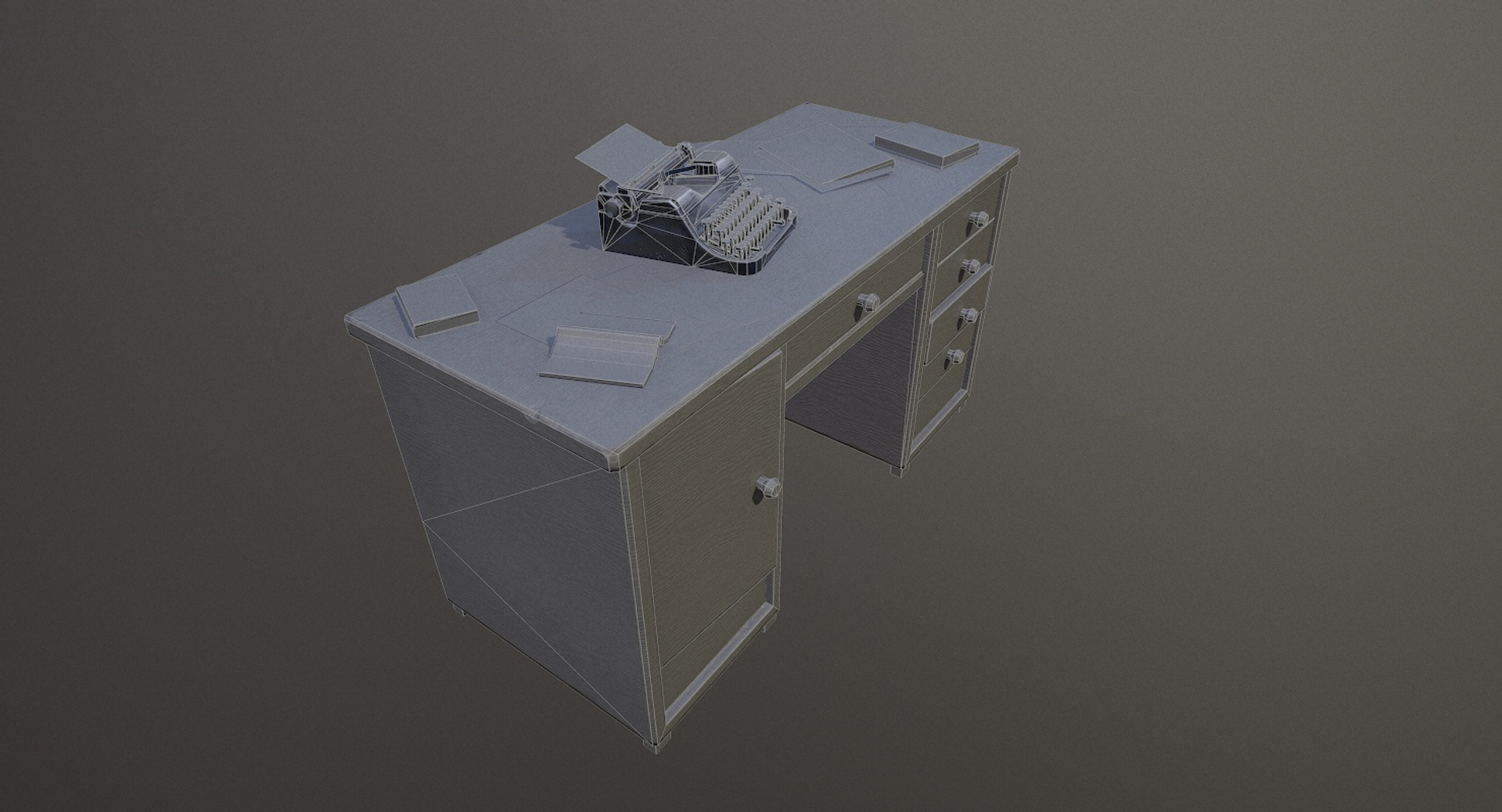 Paper table wwii 3D model - TurboSquid 1580068