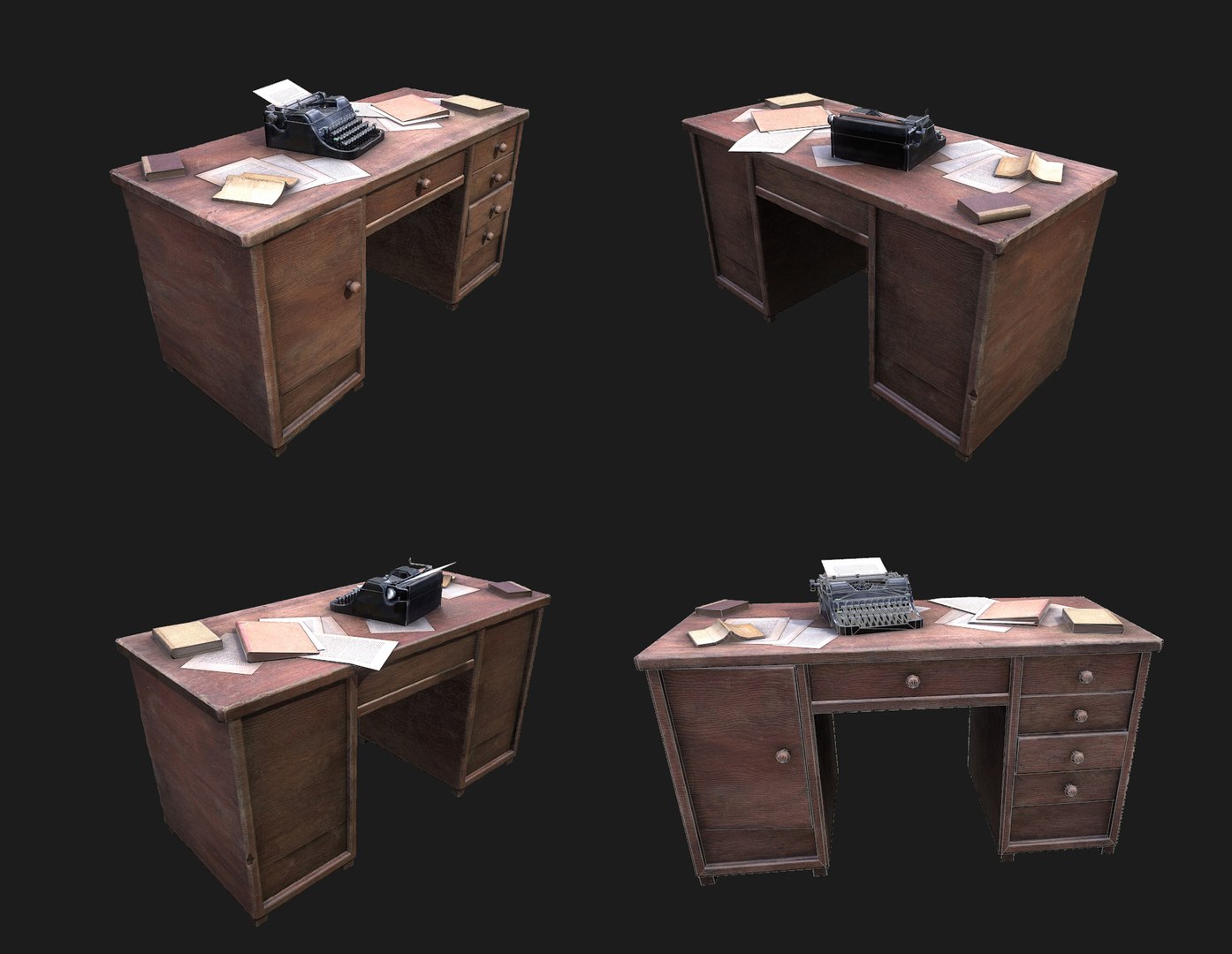 Paper table wwii 3D model - TurboSquid 1580068
