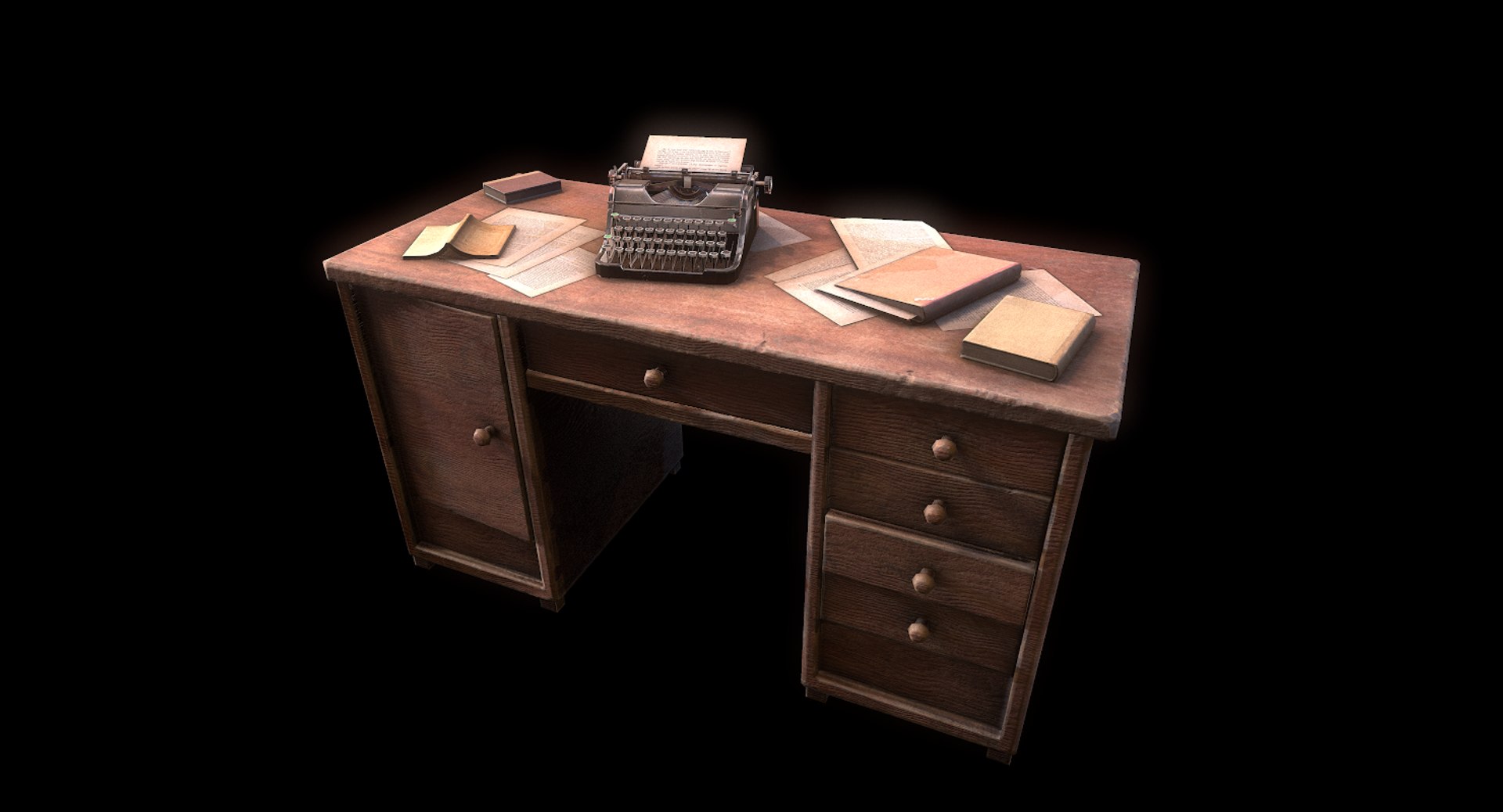 Paper table wwii 3D model - TurboSquid 1580068