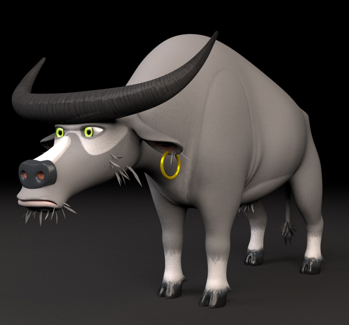 Free 3D Model Ox Cartoon Rig - TurboSquid 1182076