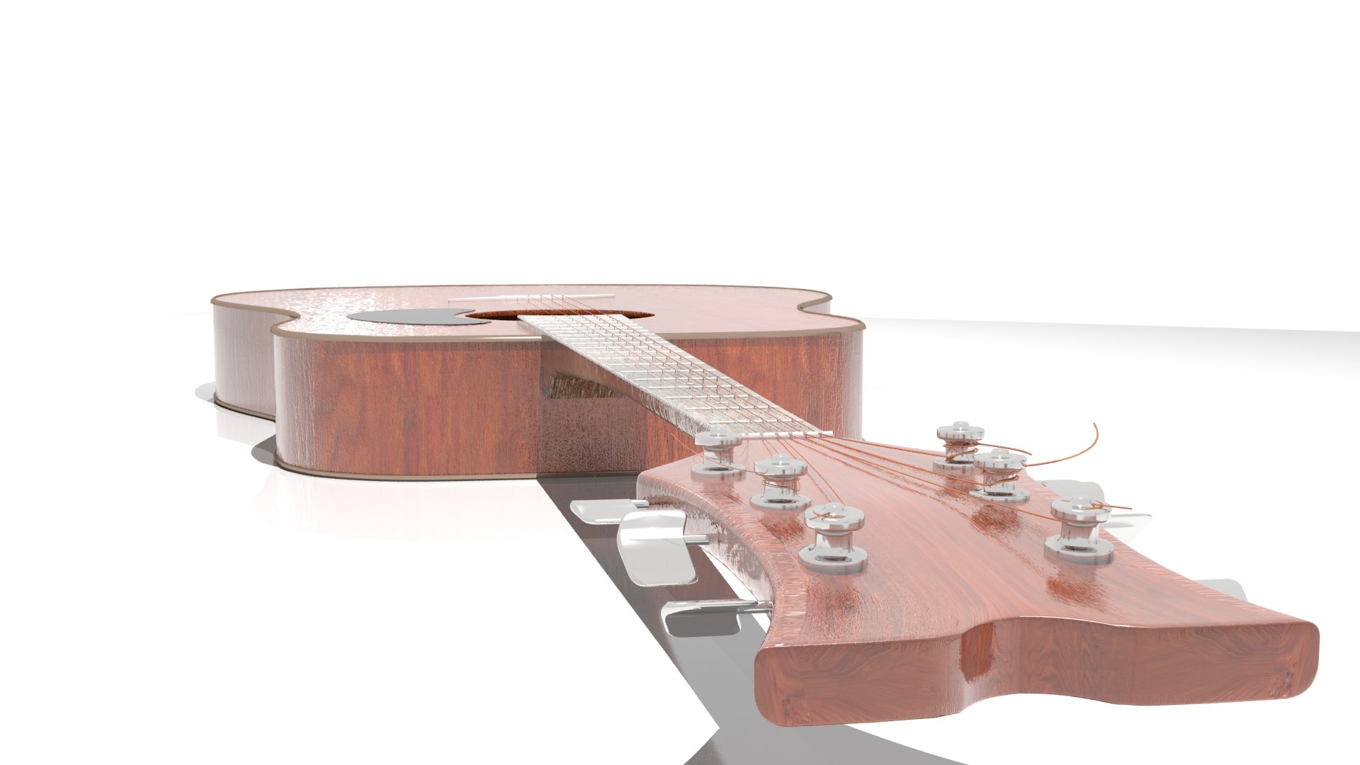 string acoustic guitar 3d model