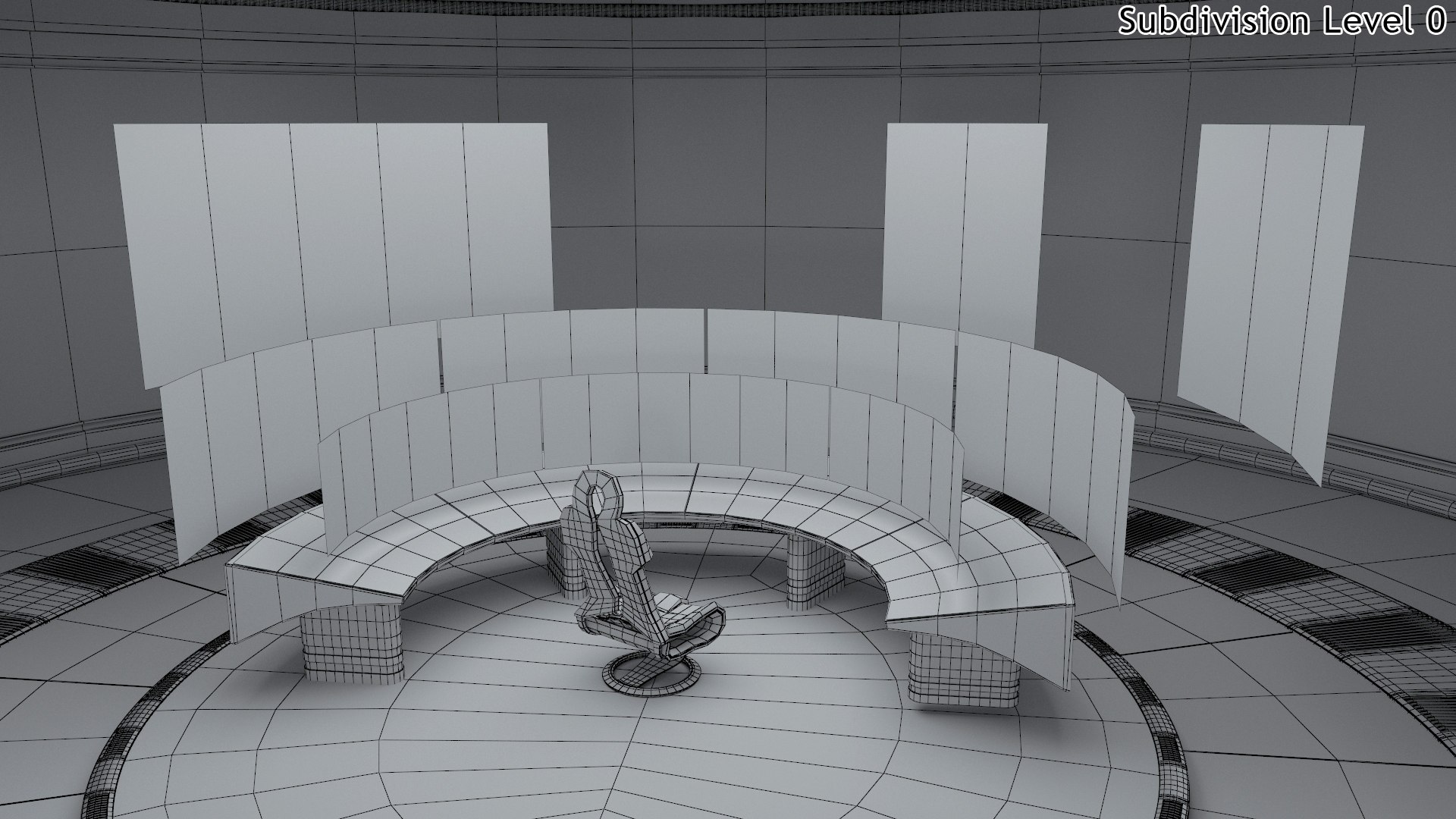 Sci-Fi Spaceship Bridge Command Center 3D Model - TurboSquid 1809385