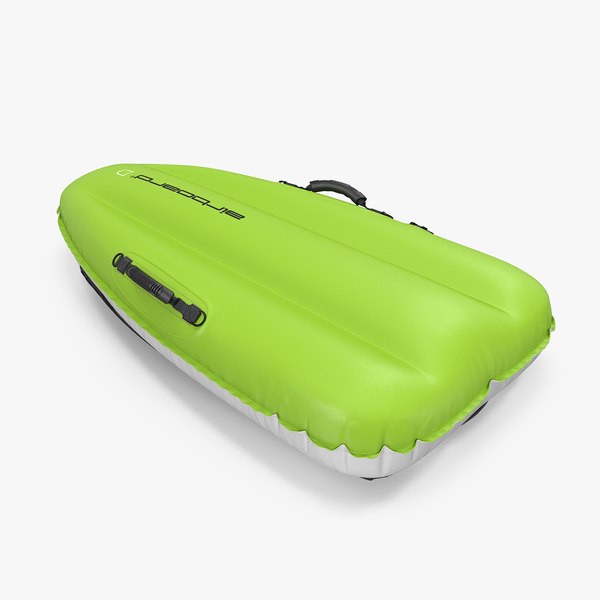 3d model inflatable sled green