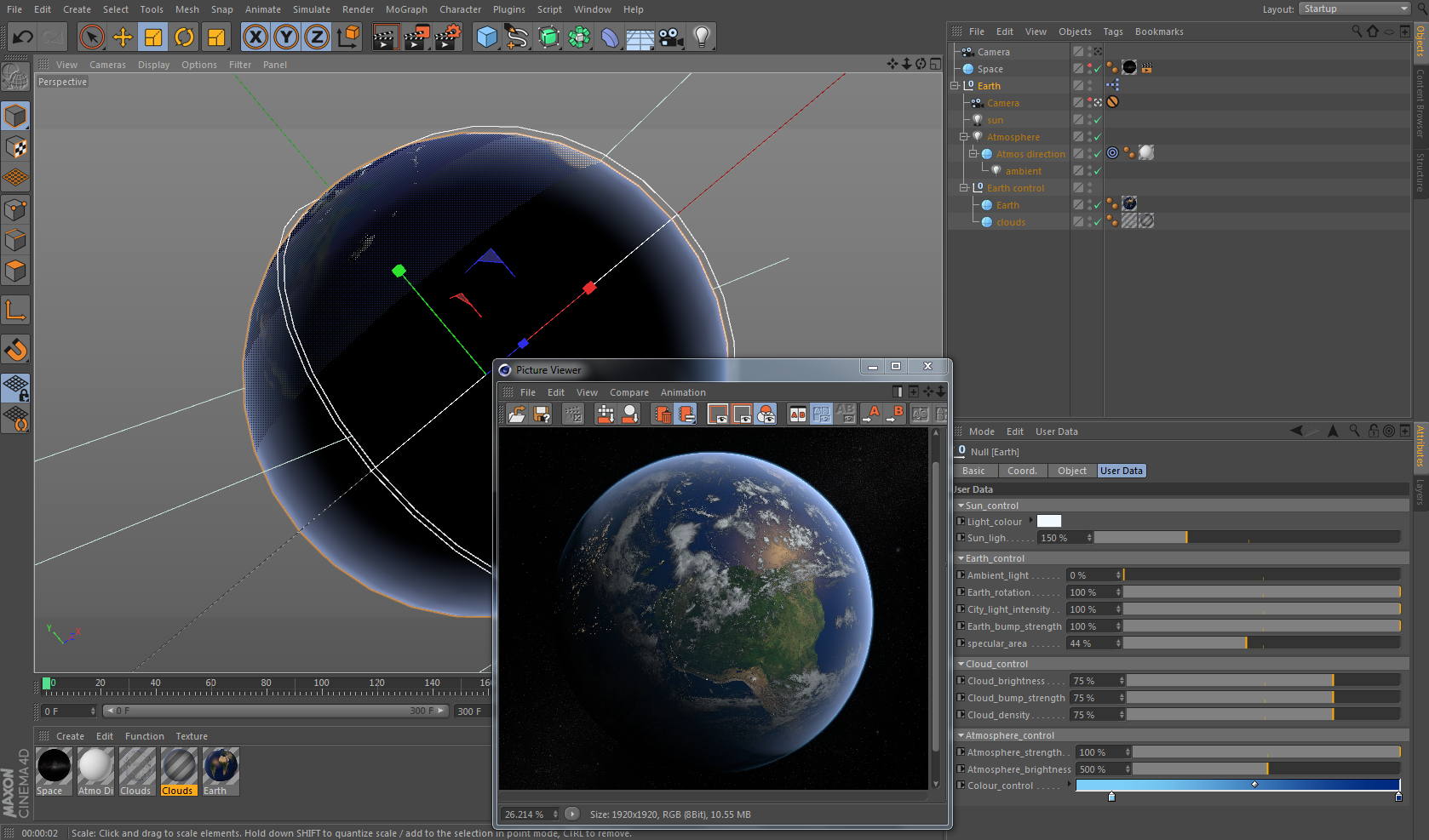 earth cloud c4d