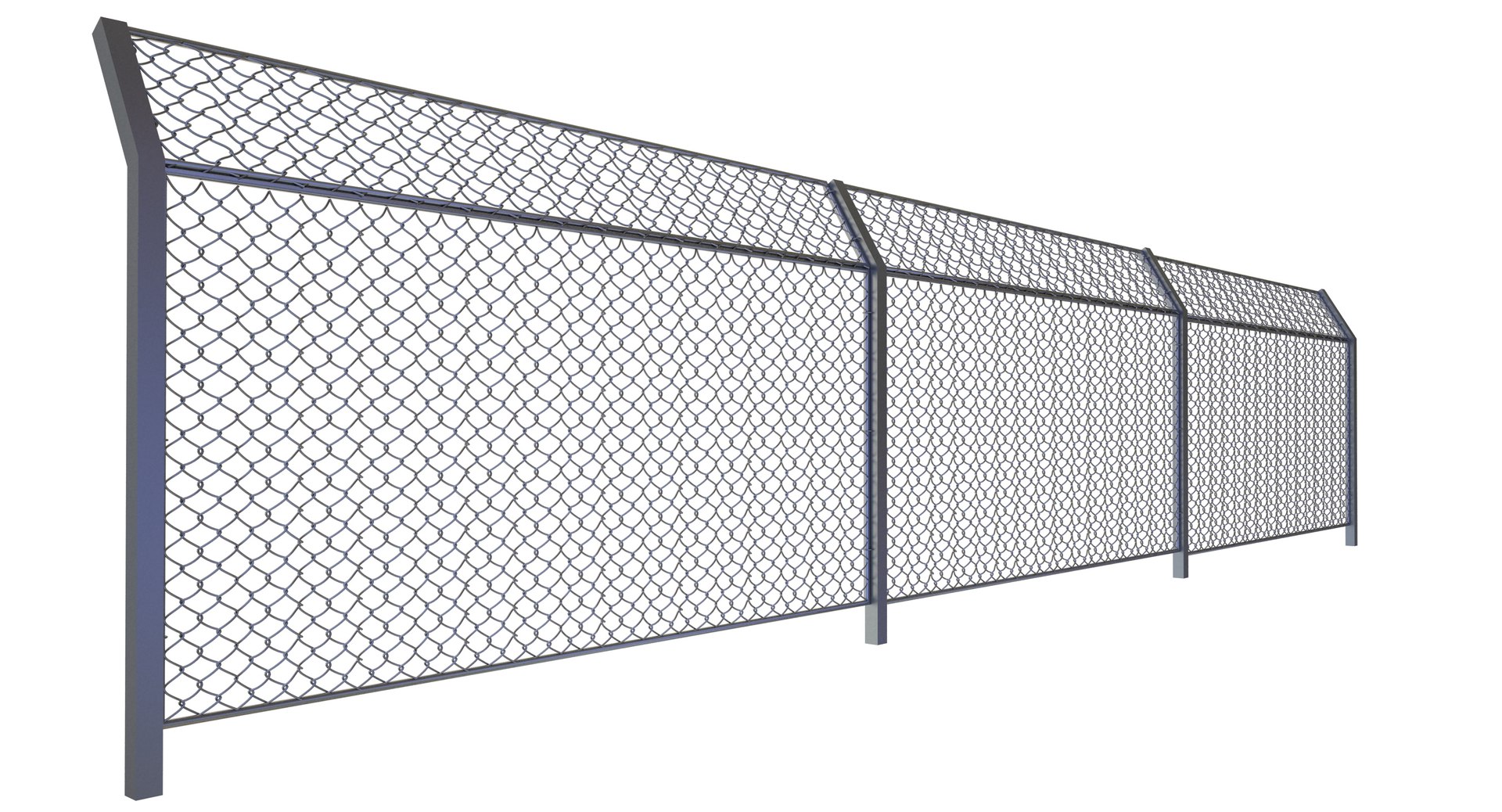 Chain Link Fence Model - TurboSquid 1225875