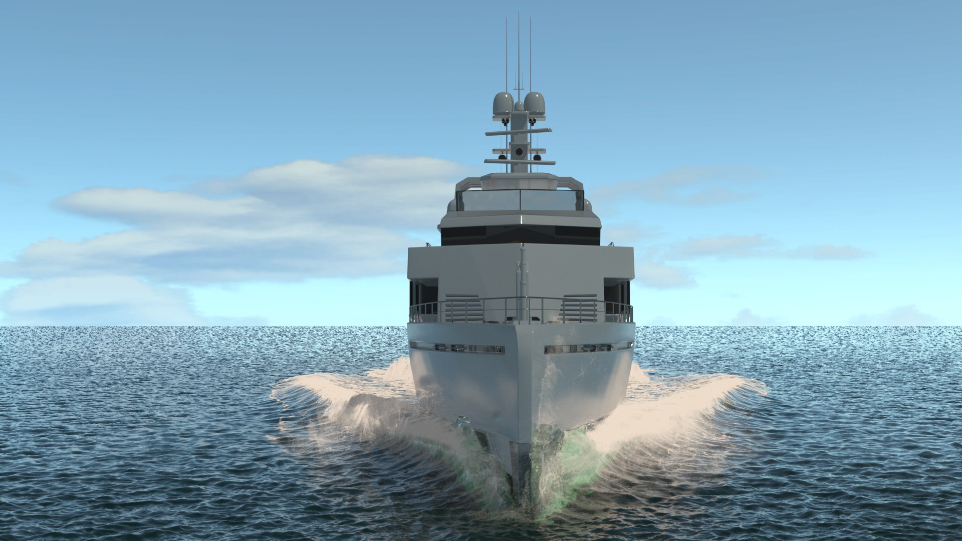 Bold Silver Yacht Explorer Dynamic Simulation 3D - TurboSquid 1948430