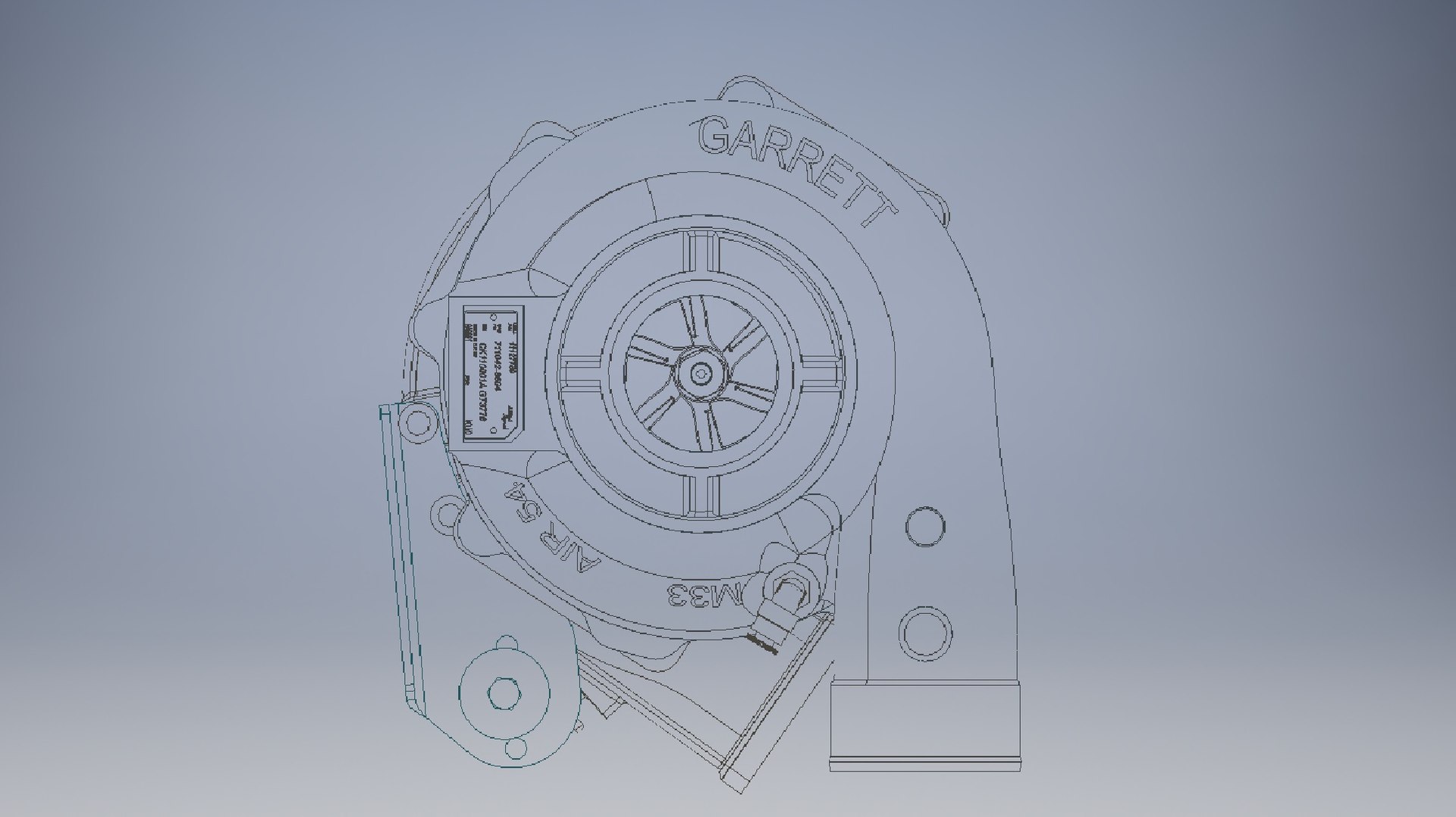 3D Car Turbocharger GT37 Assembly Model - TurboSquid 2315285