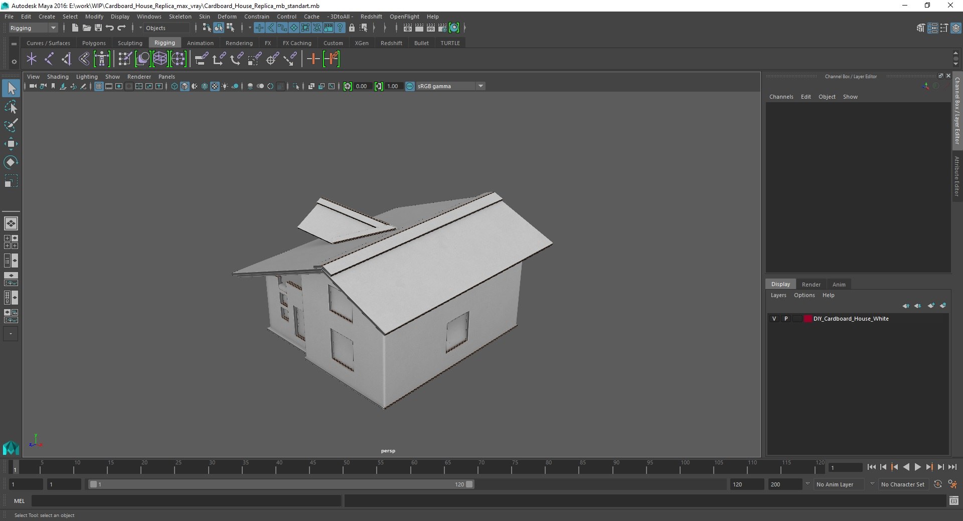 3D DIY Cardboard House White Model - TurboSquid 2207062
