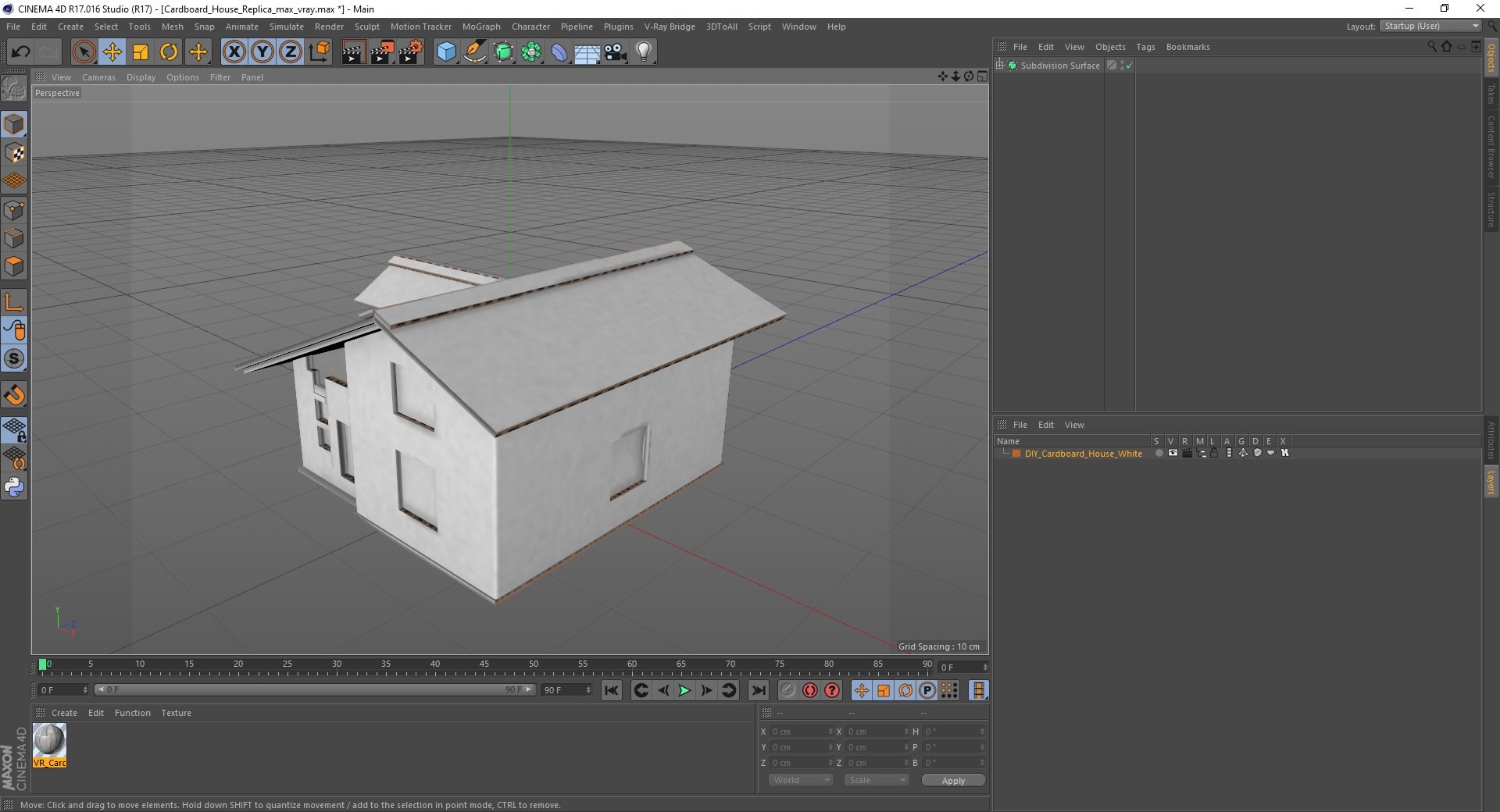 3D DIY Cardboard House White Model - TurboSquid 2207062