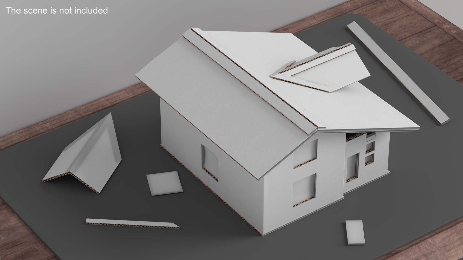 3D DIY Cardboard House White Model - TurboSquid 2207062