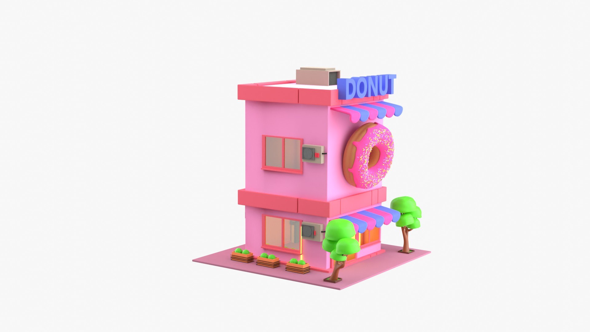 3D Donut Bakery 3D Illustration - TurboSquid 2236340