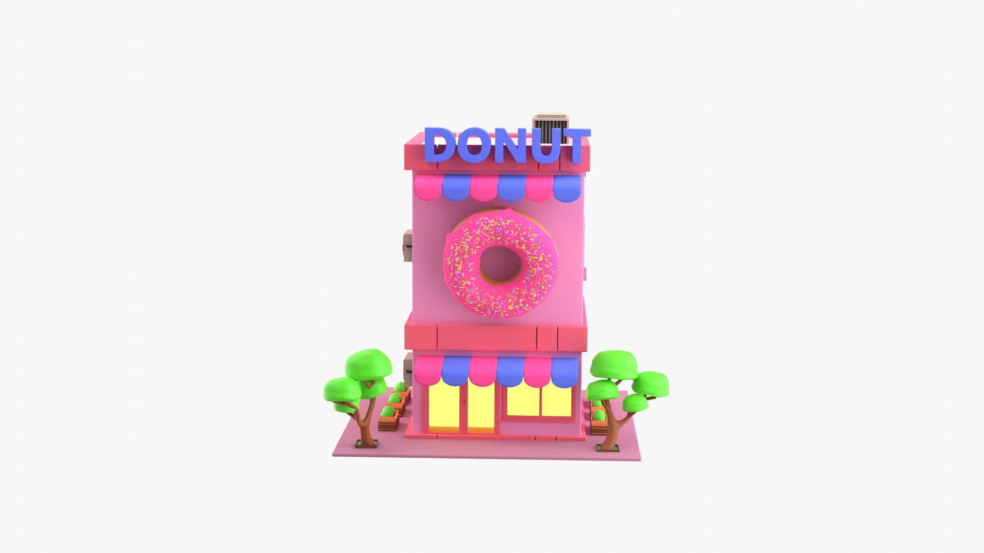 3D Donut Bakery 3D Illustration - TurboSquid 2236340